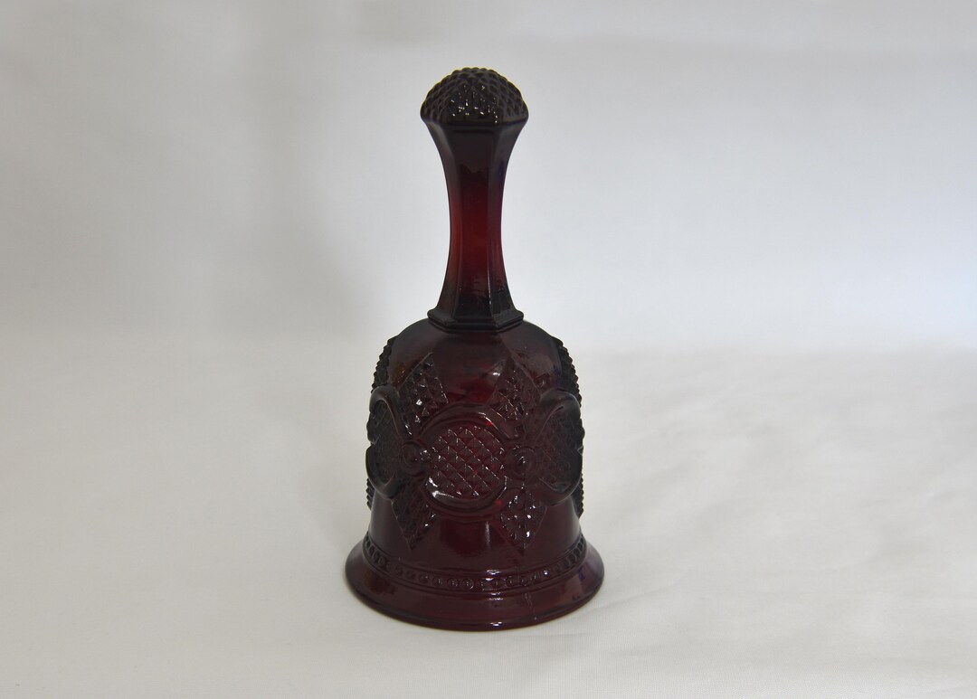 Vintage Avon Cape Cod Ruby Glass Bell. Red Dinner Bell 1876 Cape Cod ...