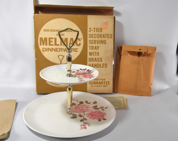 Vintage Melmac White W/pink Roses Boontown 10 Dinner Plate Set of 6 ...