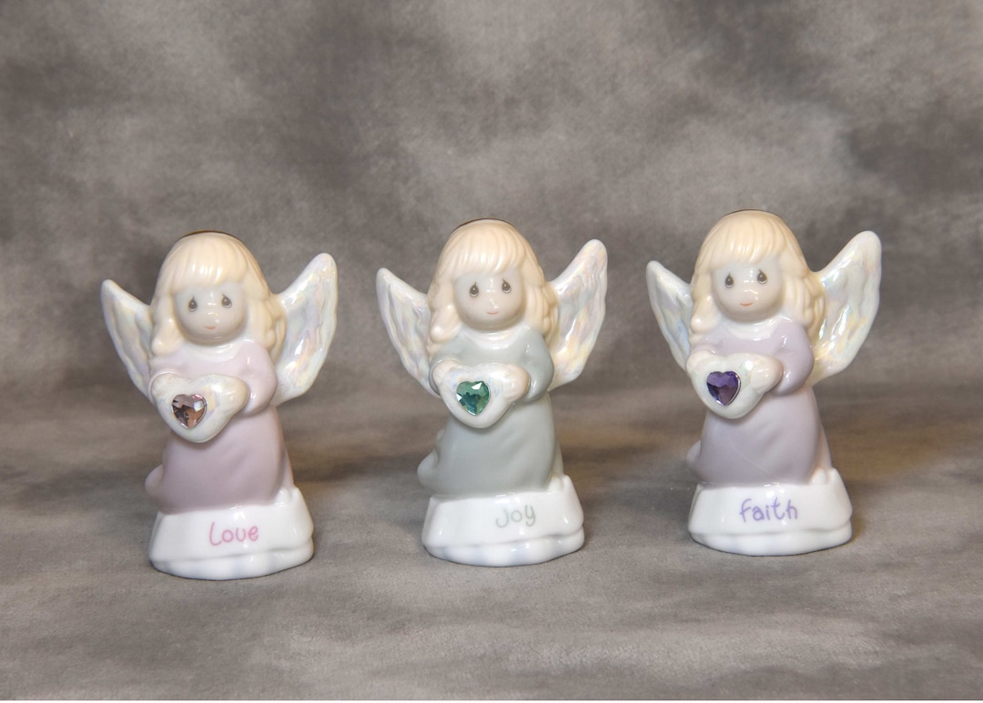 Set of 3 Adorable Precious Moments Angels, Joy, Love & Faith. Three ...