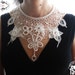 Beaded Necklace OOAK Irish Lace With Beads icy Lace Statement Necklace ...
