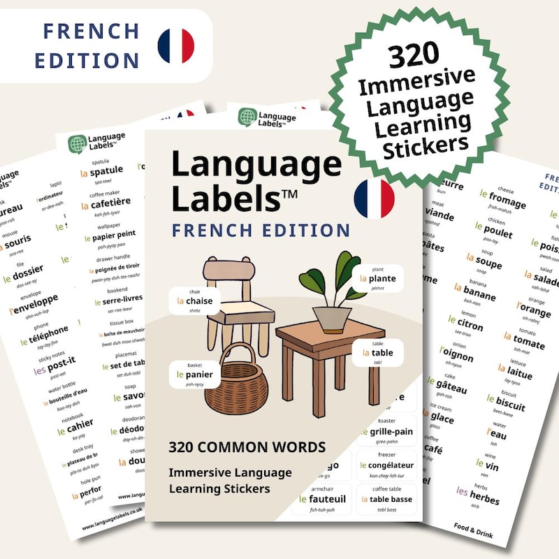 French Stickers Language - Etsy