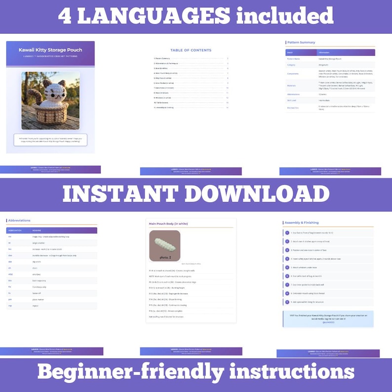 Tiny Duck Crochet Pattern PDF Amigurumi Tutorial Instant Download - Etsy
