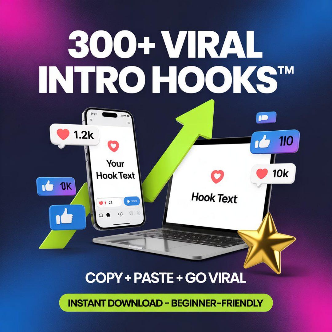 300+ Viral Intro Hooks Pack | Tiktok Reels Youtube Shorts Ideas, Social ...