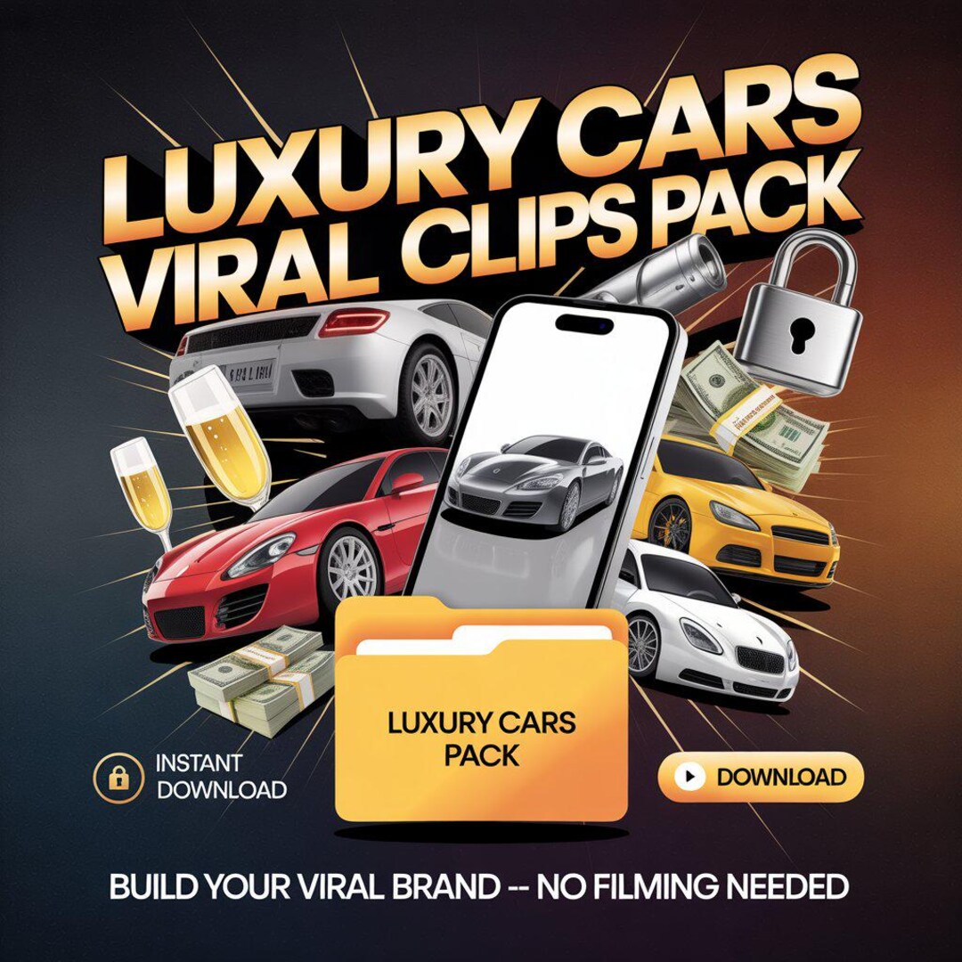 Luxury Cars Video Clips Pack | Viral Rich Lifestyle Reels for Tiktok ...