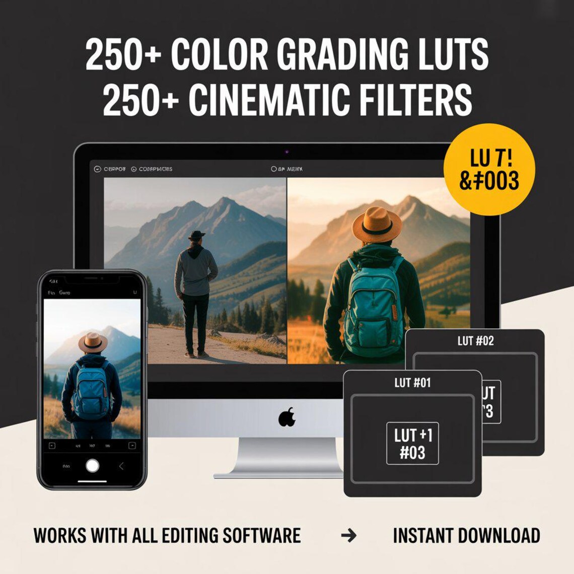 250+ Pro Luts for Film & Content Creators | Cinematic Color Grading for ...