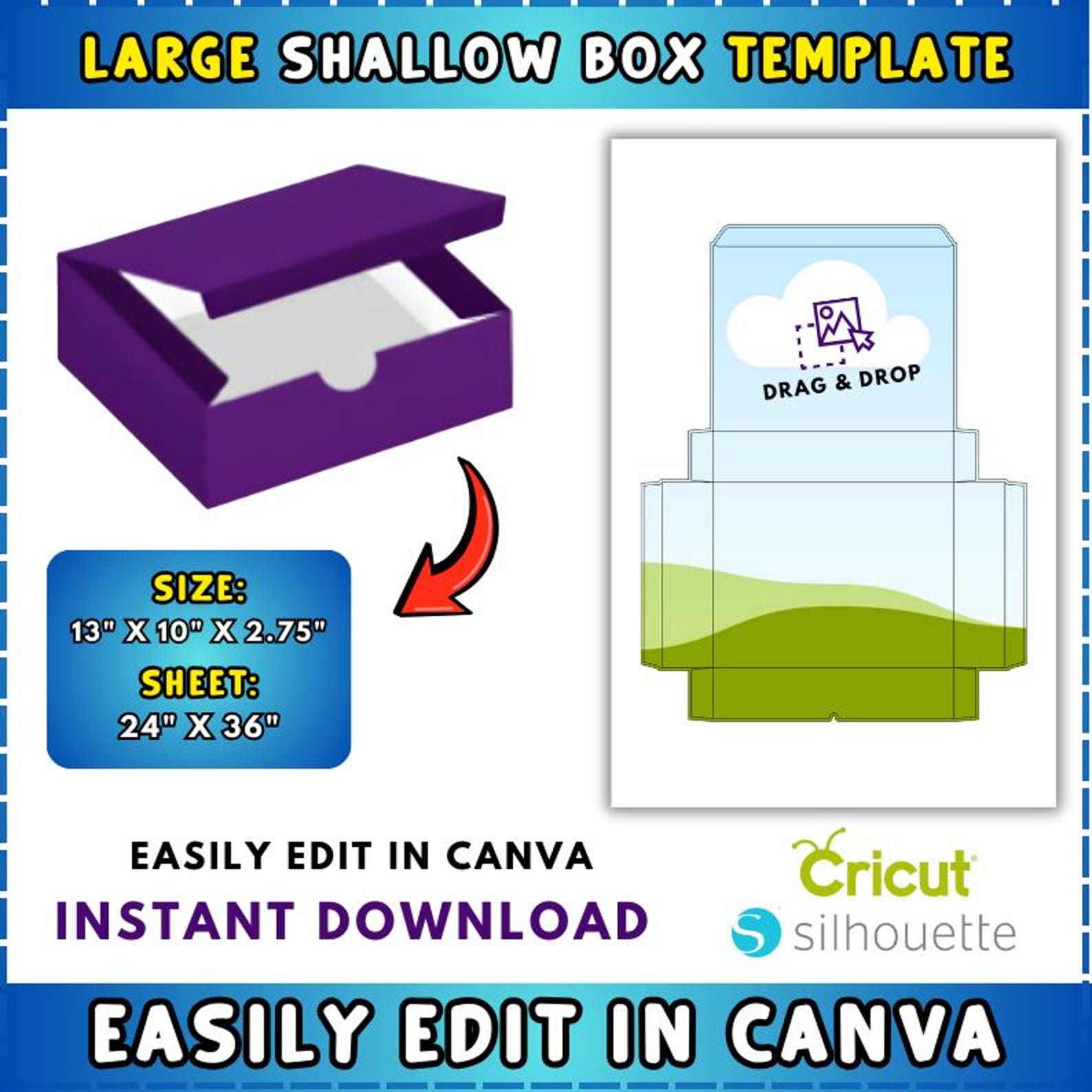 Rectangle Box Template Bundle, Shallow Box Template, DIY Rectangle Box ...