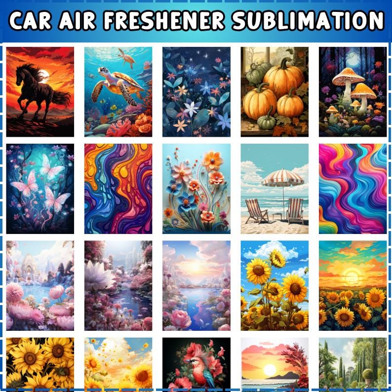 500+ Air Freshener Sublimation Bundle, Car Air Freshener PNG Designs ...
