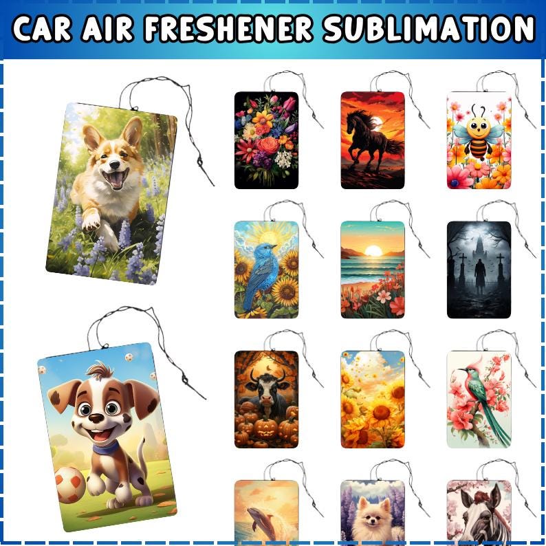 500+ Air Freshener Sublimation Bundle, Car Air Freshener PNG Designs ...