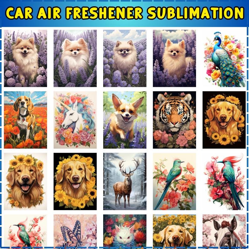500+ Air Freshener Sublimation Bundle, Car Air Freshener PNG Designs ...