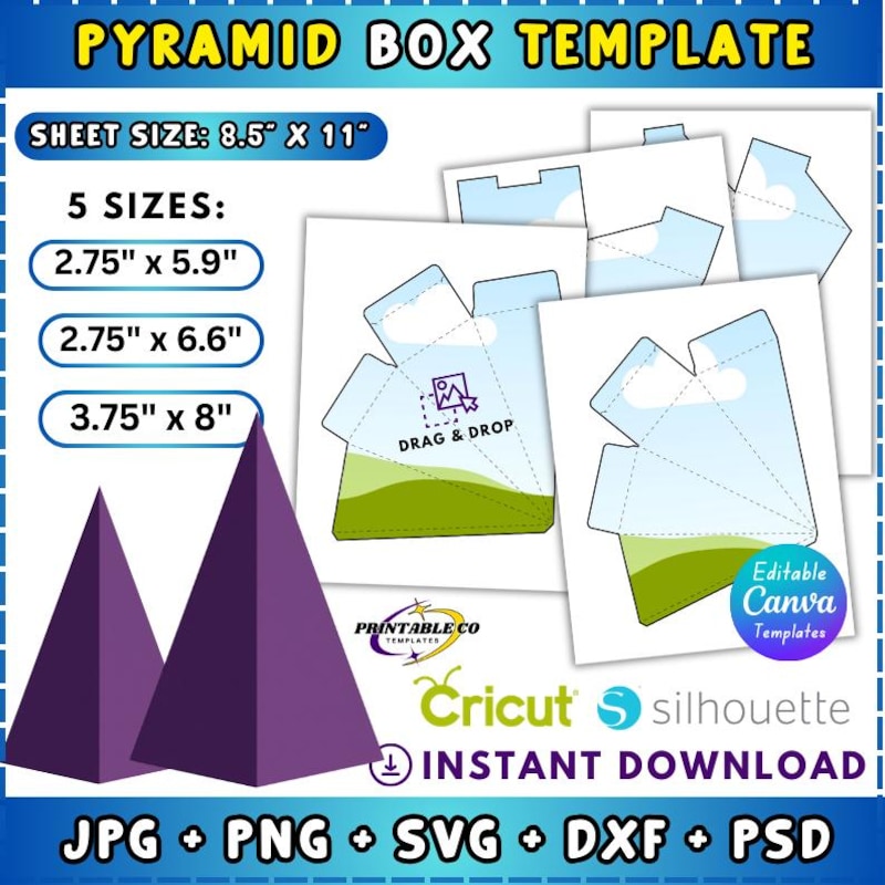 Party Pyramid Box - Etsy