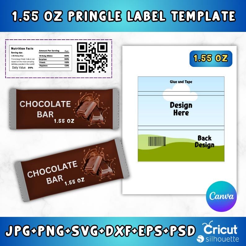 Chocolate Bar Wrapper Template Bundle, Chocolate Bar Template ...