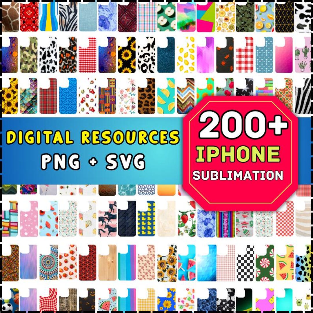 200+ iPhone Case Sublimation Designs Bundle, iPhone Sublimation ...
