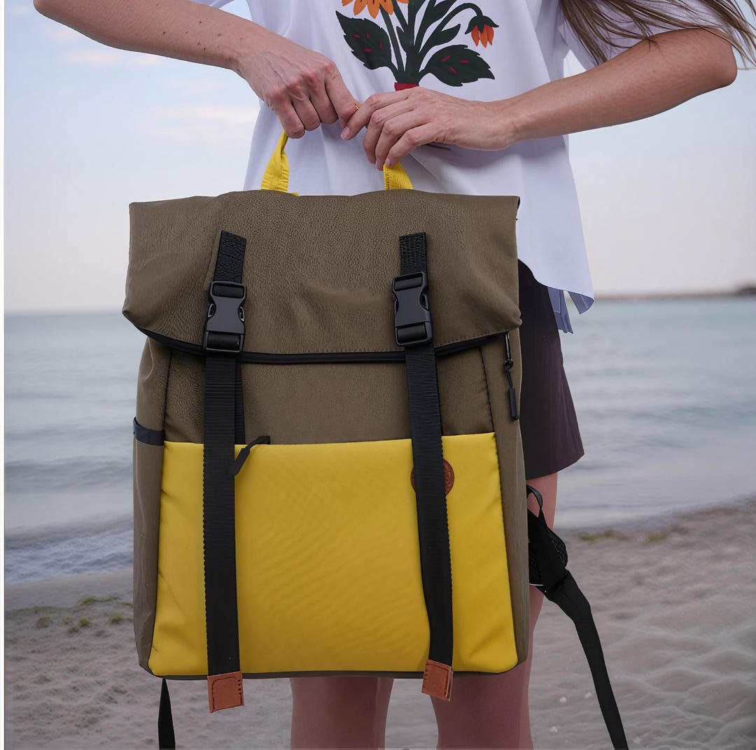 Custom Travel Backpack – Personalized Monogram Rucksack, Large Handmade ...