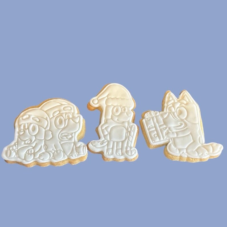 Christmas Bluey and Bingo Themed Paint-your-own Biscuit Set - Etsy