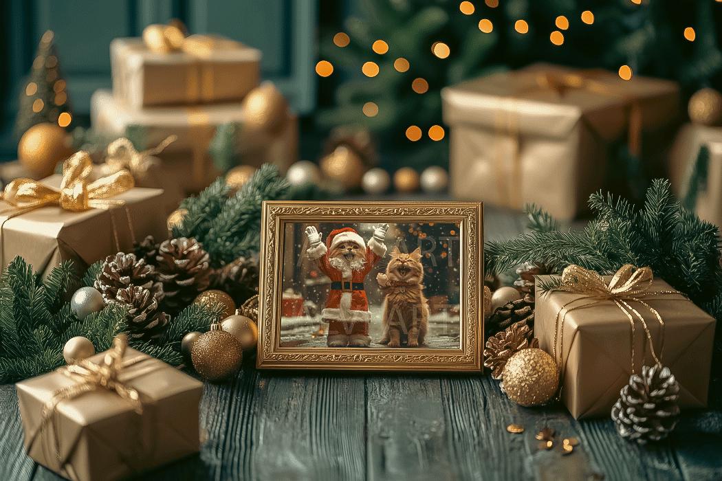 Santa Cat Duo - Etsy
