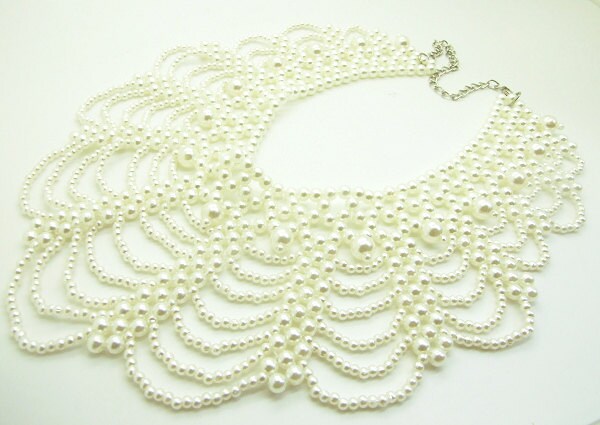 Handmade Detachable Princess Lady Pearl Collar Necklace - Etsy