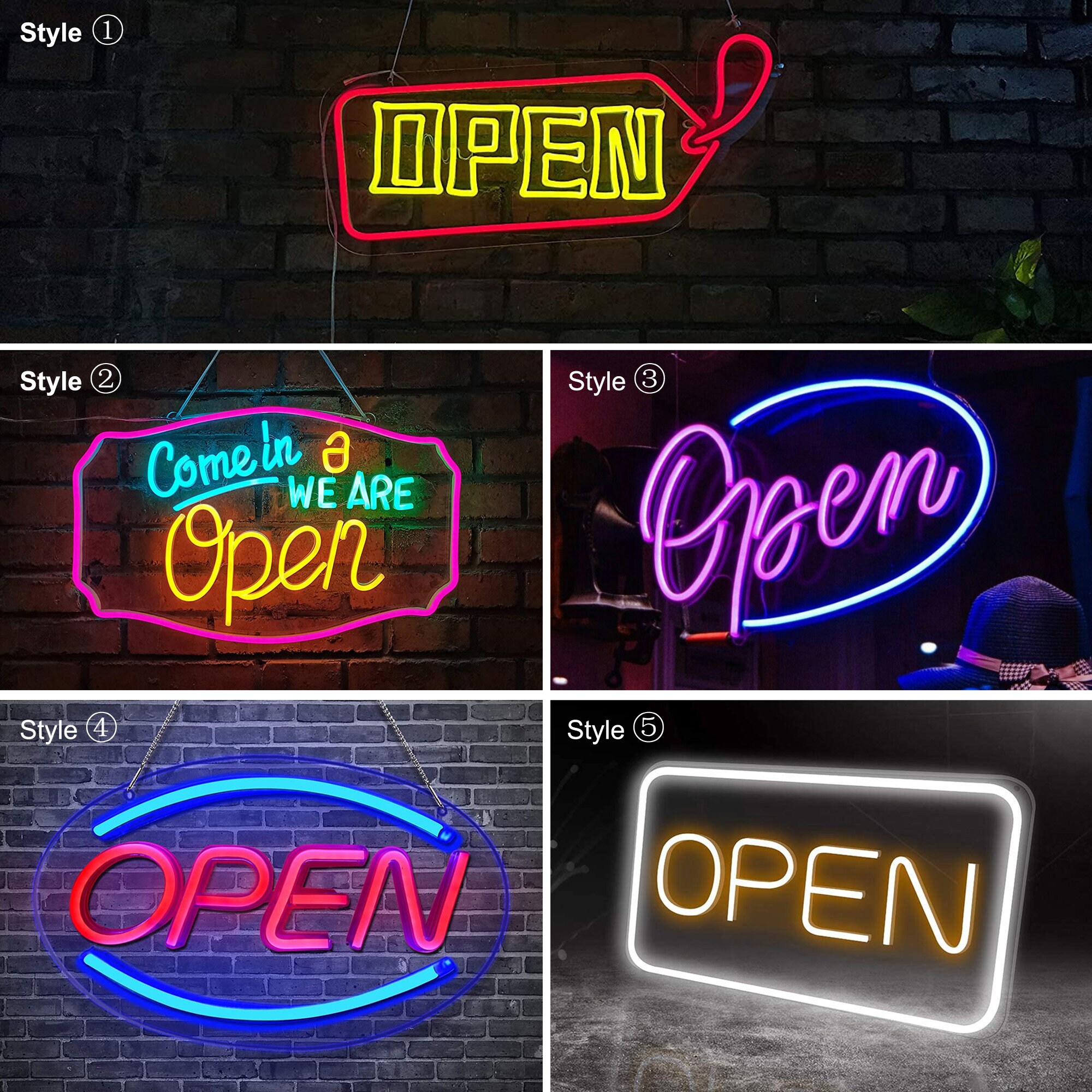 Custom Open Neon Sign Unique Beautiful Design Personalize | Etsy