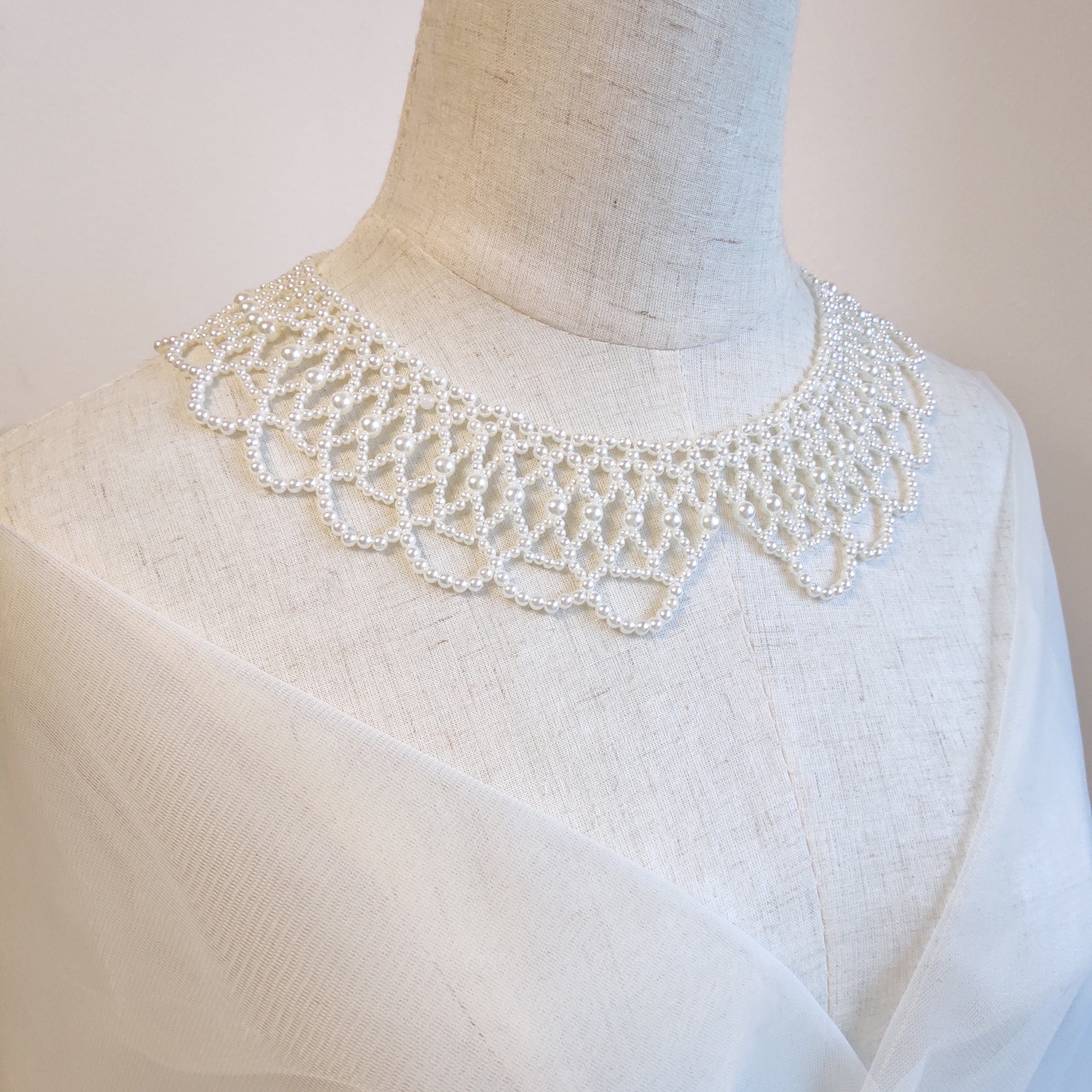 Vintage Layer Pearl Collar Necklace | Etsy