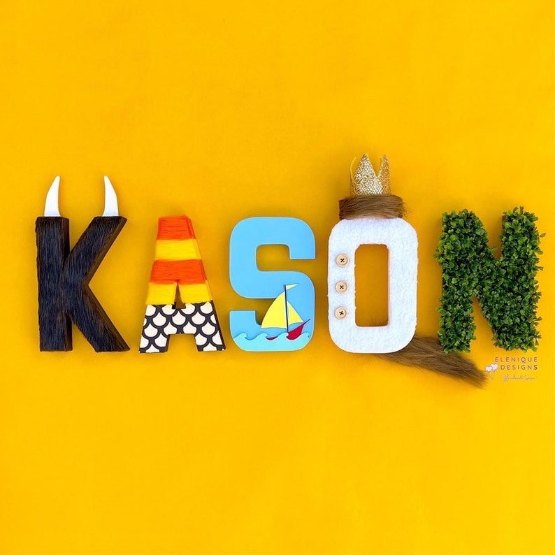 8" Where the Wild Things Are Themed Name/letters for Party/nursery - Etsy