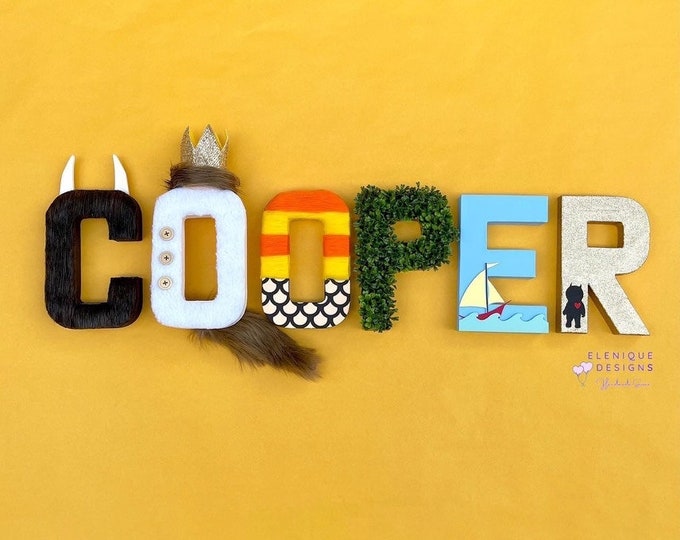 8" Where the Wild Things Are Themed Name/letters for Party/nursery - Etsy