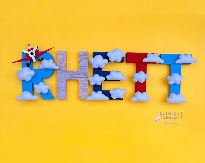 8" Vintage Airplane Name/letters for Party/photo Shoot - Etsy