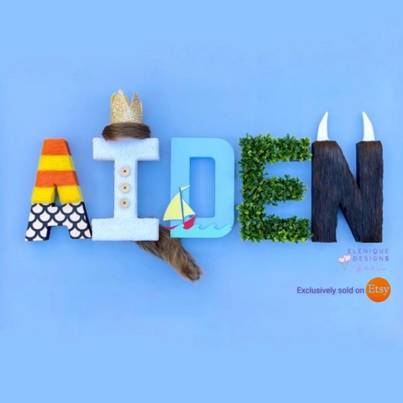 8 Where the Wild Things Are Themed Name/letters for | Etsy