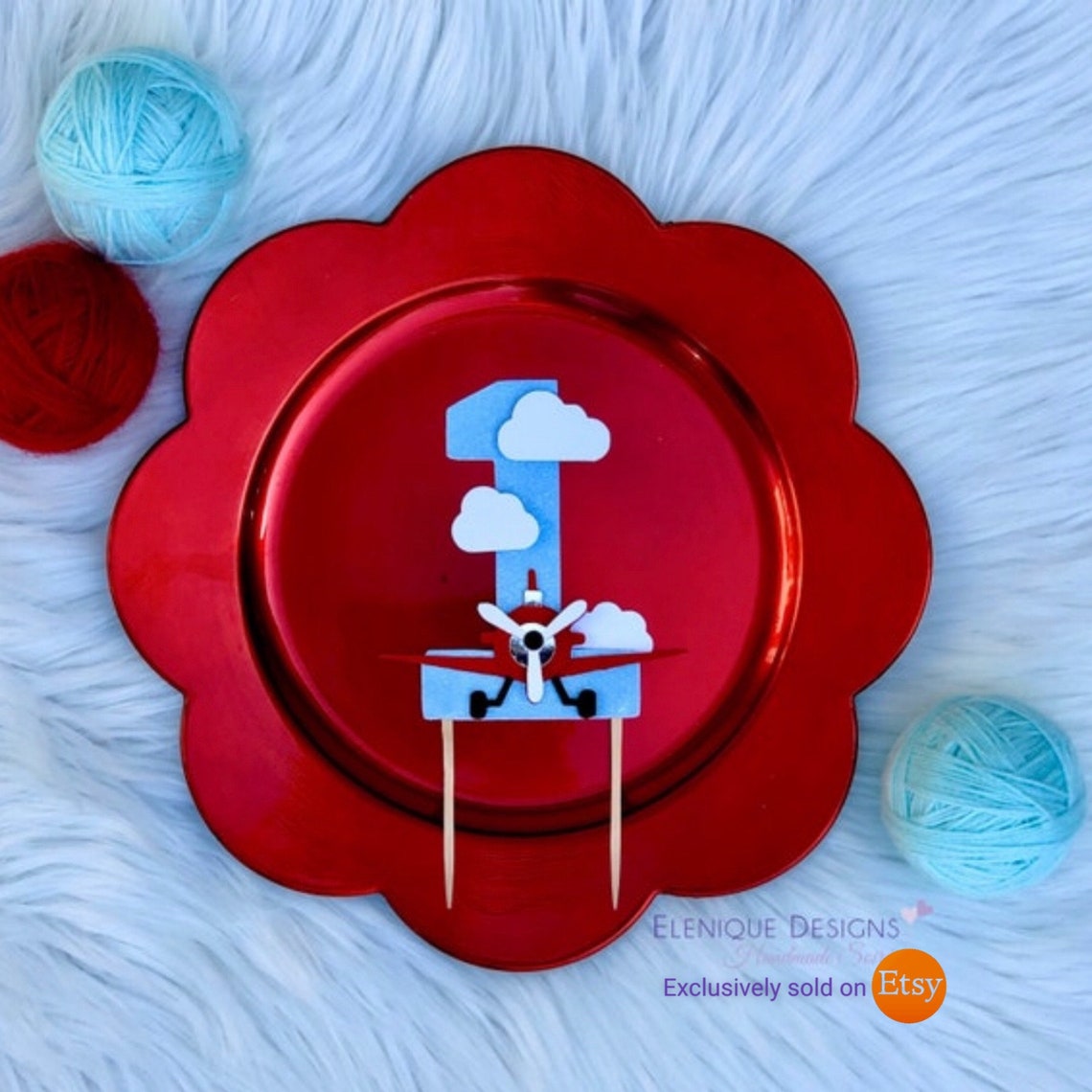 Airplane Number Cake Topper - Etsy