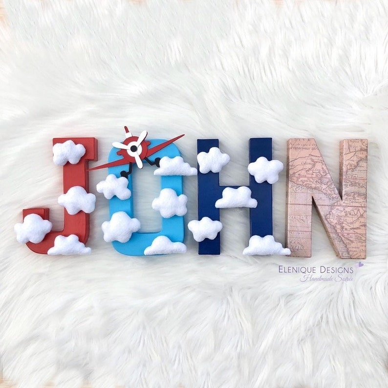 8" Vintage Airplane Name/letters for Party/photo Shoot - Etsy