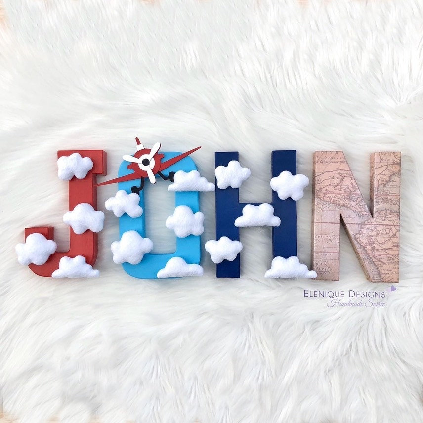 8" Vintage Airplane Name/letters for Party/photo Shoot - Etsy
