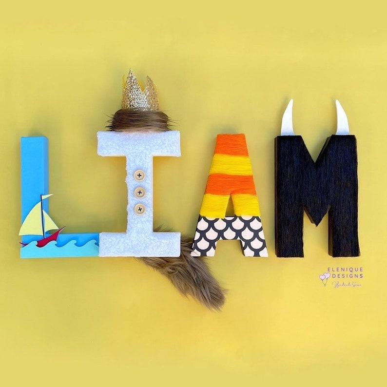 8" Where the Wild Things Are Themed Name/letters for Party/nursery - Etsy