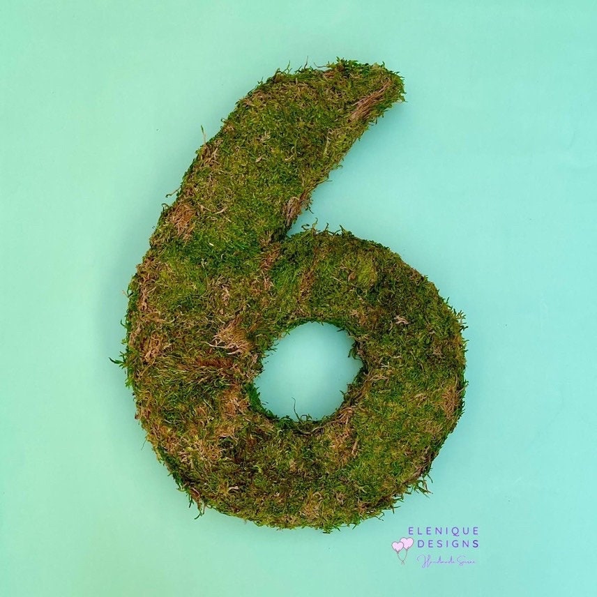 Moss Number for Garden or Woodland Themed Parties/photo Shoot - Etsy