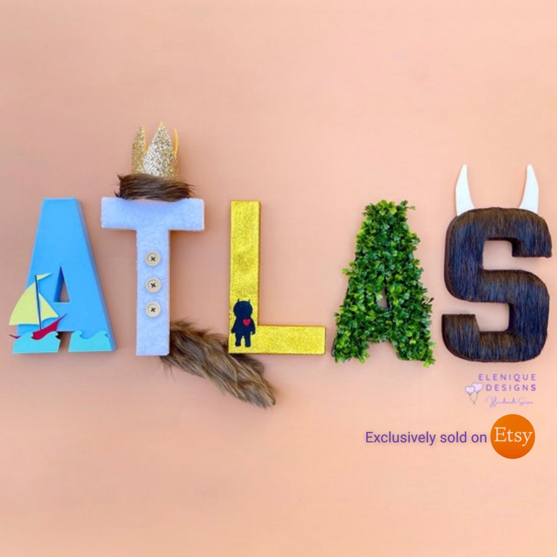 8 Where the Wild Things Are Themed Name/letters for | Etsy