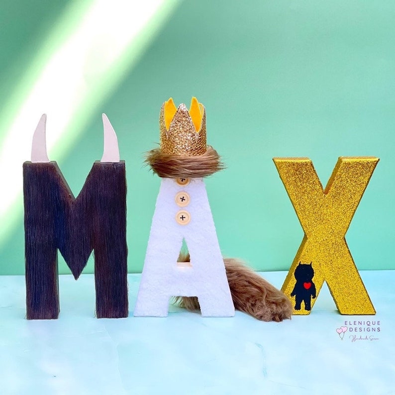 8" Where the Wild Things Are Themed Name/letters for Party/nursery - Etsy