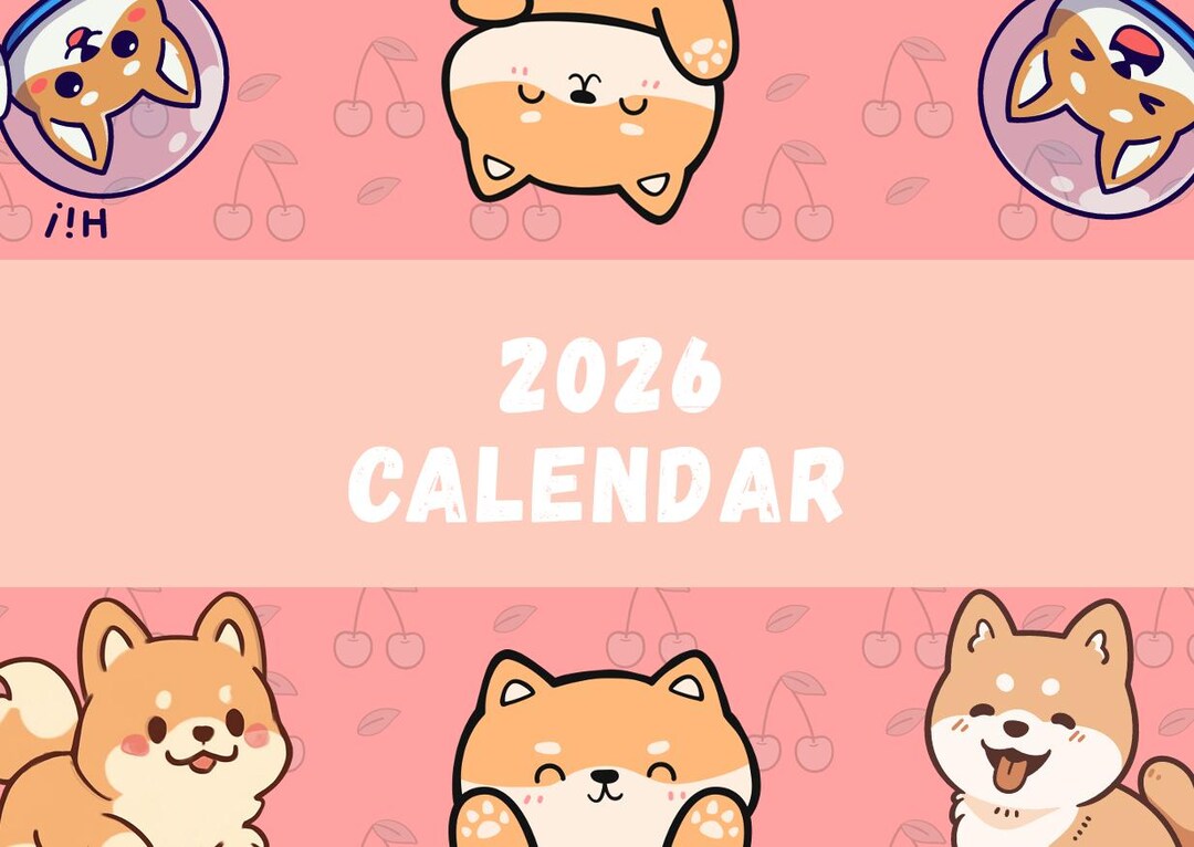 2026 Cute Pastel Calendar - Etsy