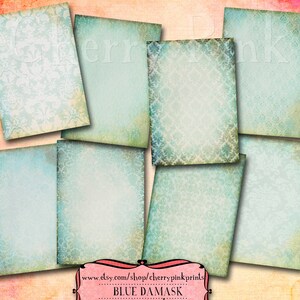 Damask Digital Collage Sheets Printable Damask Vintage Scrapbook ...
