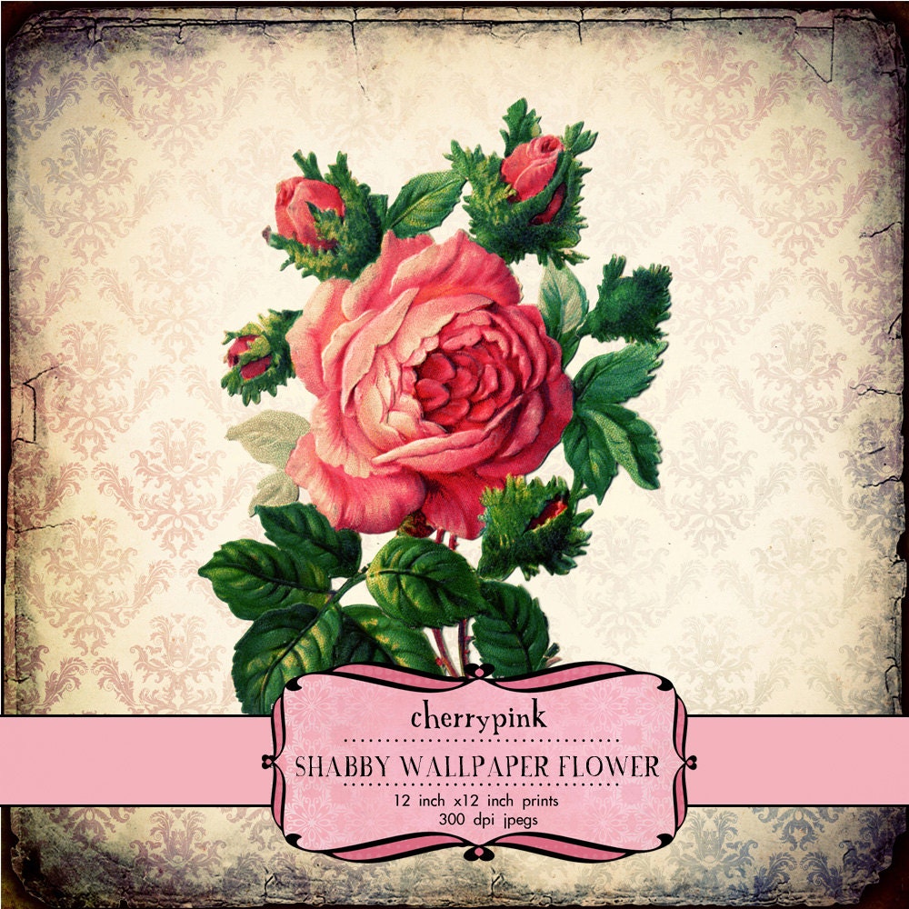 Floral Scrapbook Paper Textured Digital Paper 12 X 12 | Etsy