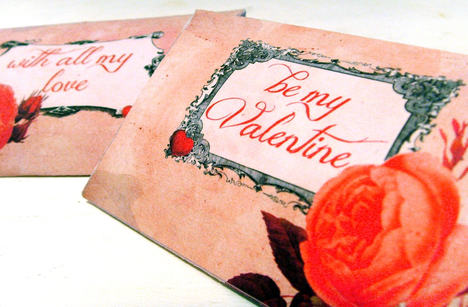 Valentine Love Favor Boxes 2 individual shabby chic designs | Etsy