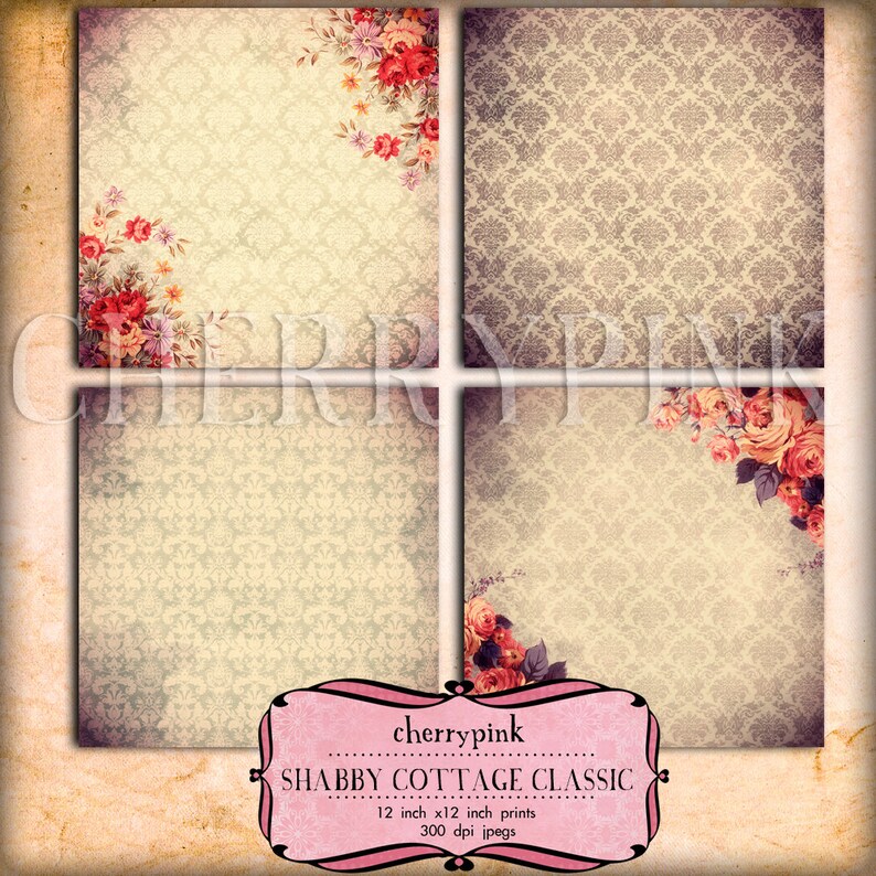 Textured Digital Paper 12 X 12 Scrapbook Paper Damask - Etsy