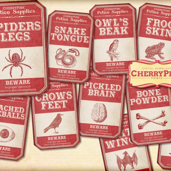 Potion Labels - Etsy