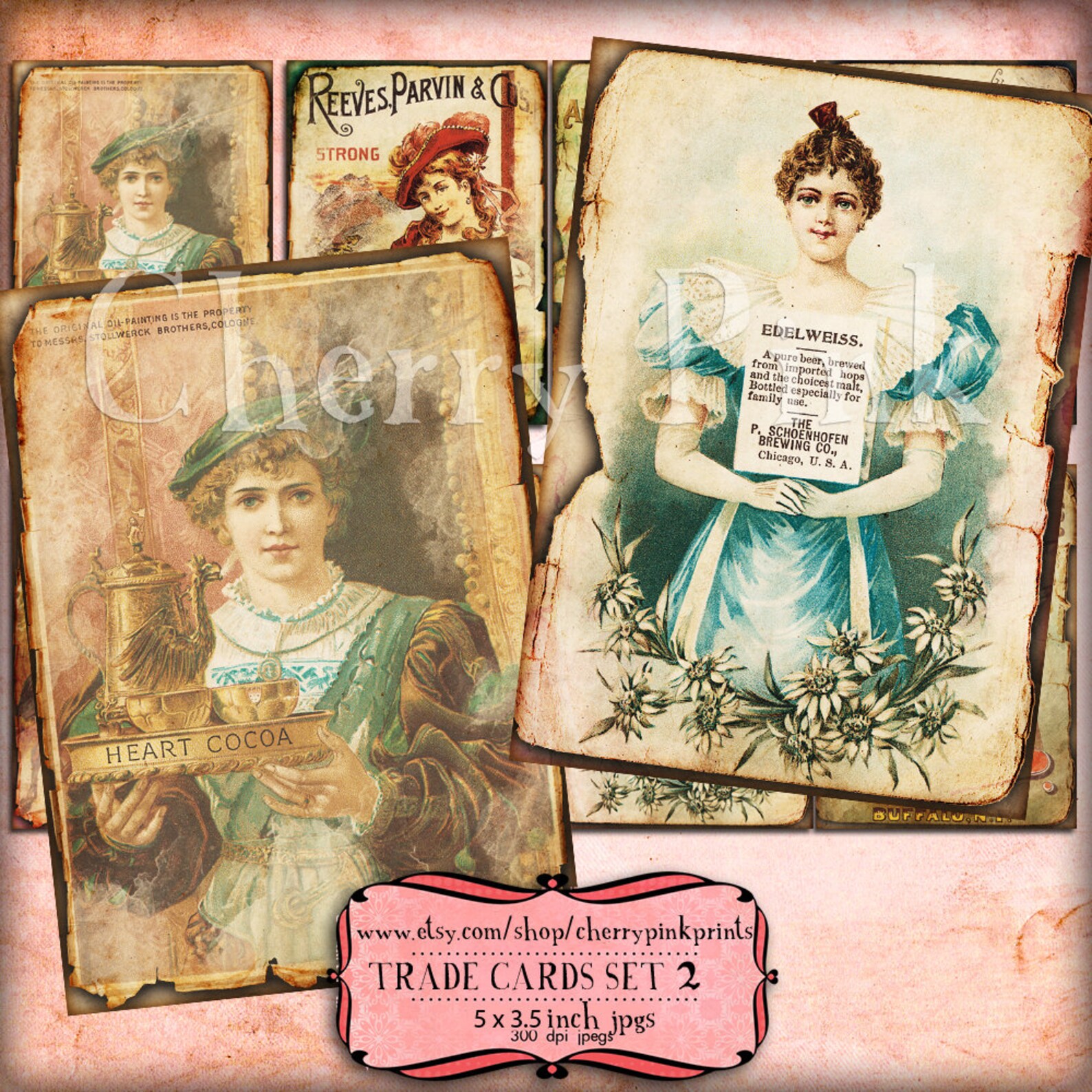 Vintage Advert ATC Cards TRADE CARDS Digital Collage Sheet | Etsy