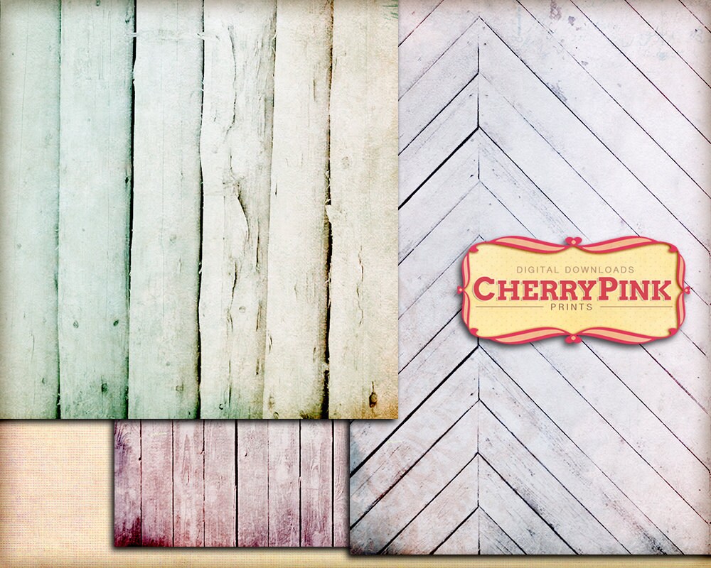 Wood Digital Paper Collage Sheet 6 Papercraft Designs 5x7 | Etsy