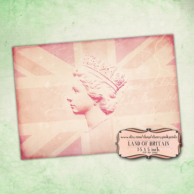 British Digital Collage Sheet Tea Party Decorations Vintage - Etsy