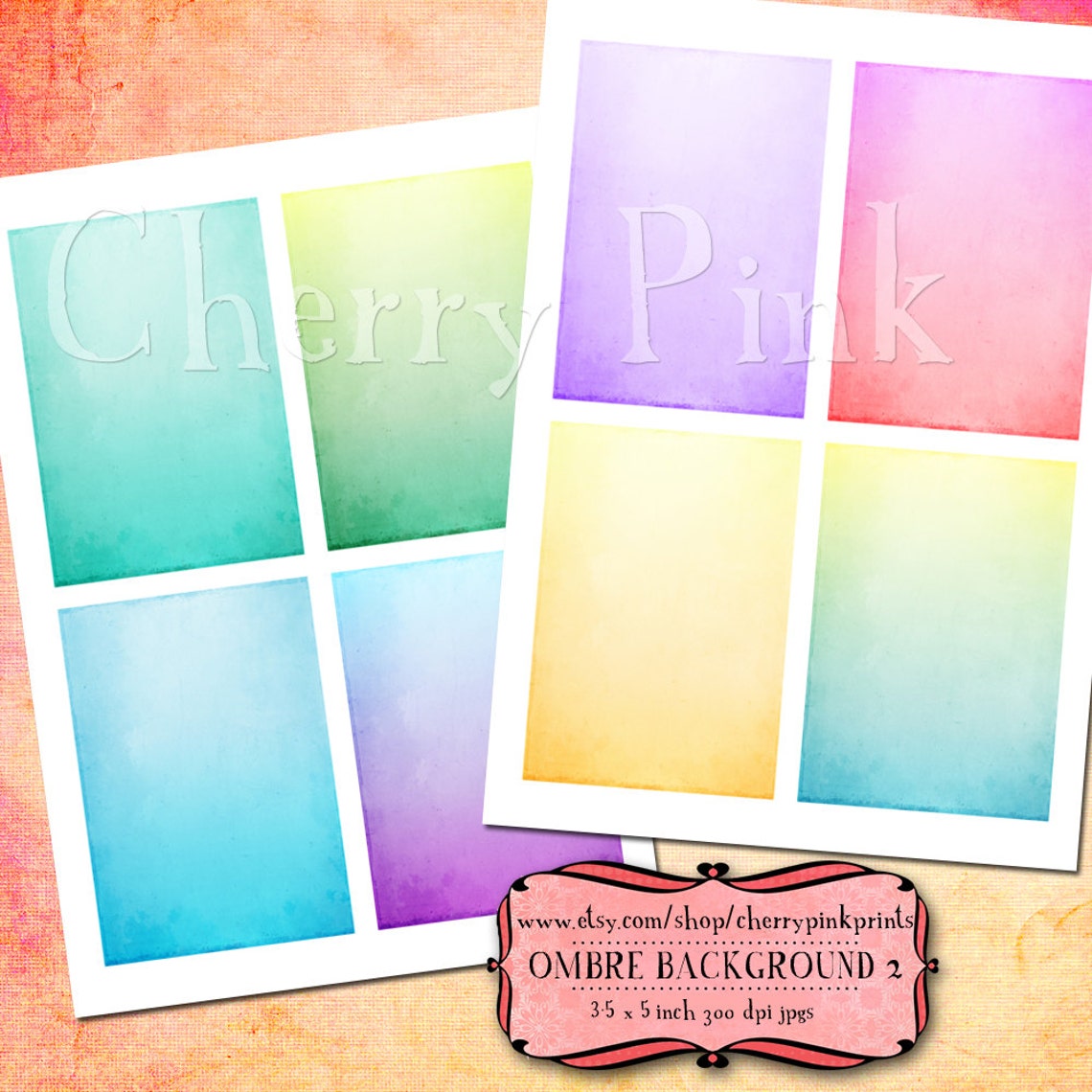 Digital Collage Sheet OMBRE GRADIENT Set 2 8 Designs - Etsy