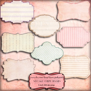 Digital Frames, Stripe Png Clipart Scrapbook Frame Clip Art, Png Files ...