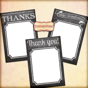 CHALKBOARD GIFT TAGS, Thank You Tags, Digital Collage Sheet Supply for ...