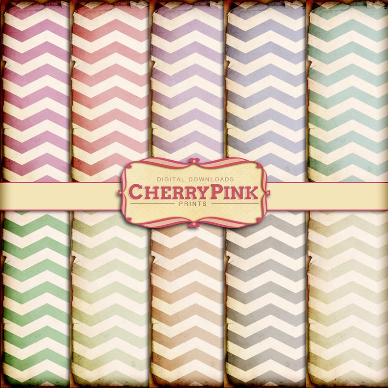 CHEVRON Digital Paper Scrapbook Paper Craft Supplies - Etsy