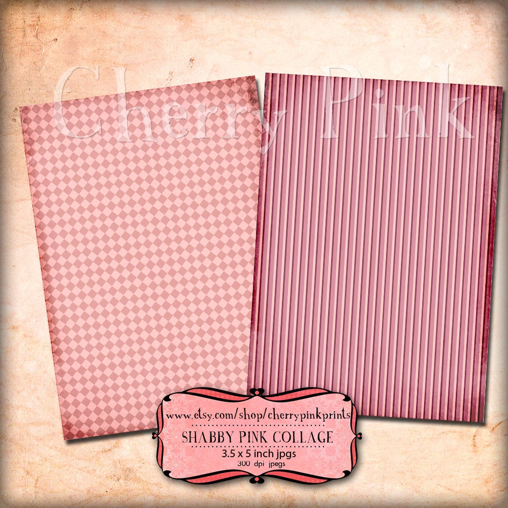 Pink Pattern Digital Collage Sheet Instant Printable Paper | Etsy