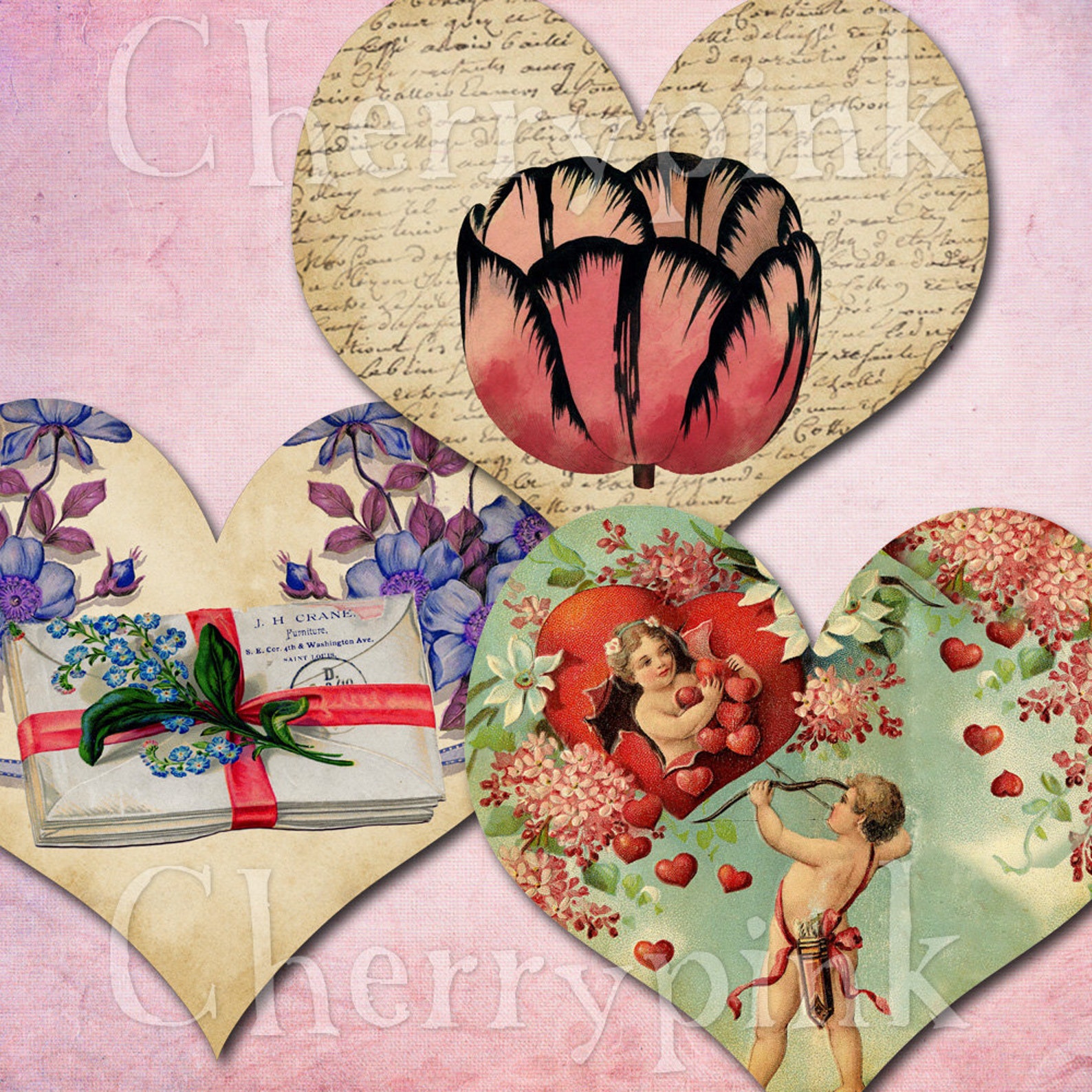 Valentine Day Decor HEART Clipart Digital Download Digital | Etsy