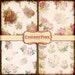 Floral Scrapbook Paper, Textured Digital Premade Pages 12x12 Inch ...