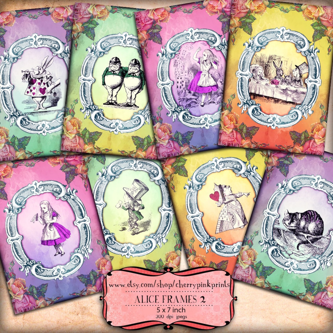 ALICE in WONDERLAND DECOR - Printable Party Decoration Cards ...